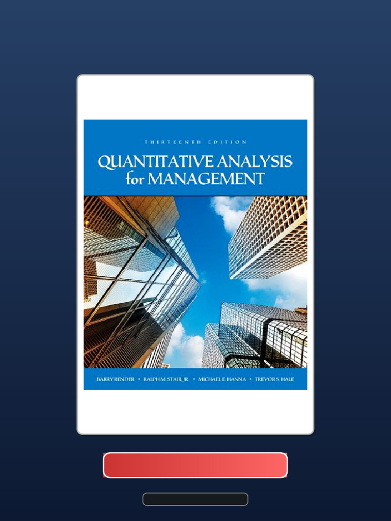 Complete Bundle Quantitative Analyss For Management Thirteenth Edition HQ File | PDF | Multiple ...