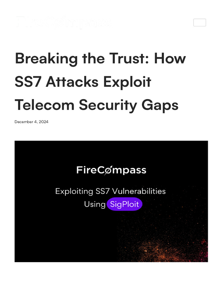 Exploiting SS7 Vulnerabilities Using SigPloit | PDF | Computer Network | Osi Model