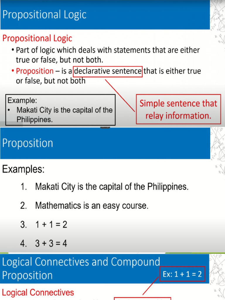 MMW Mathematics Logic 1 | PDF