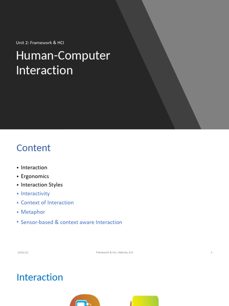 Hci Framework | PDF | Human–Computer Interaction | Menu (Computing)