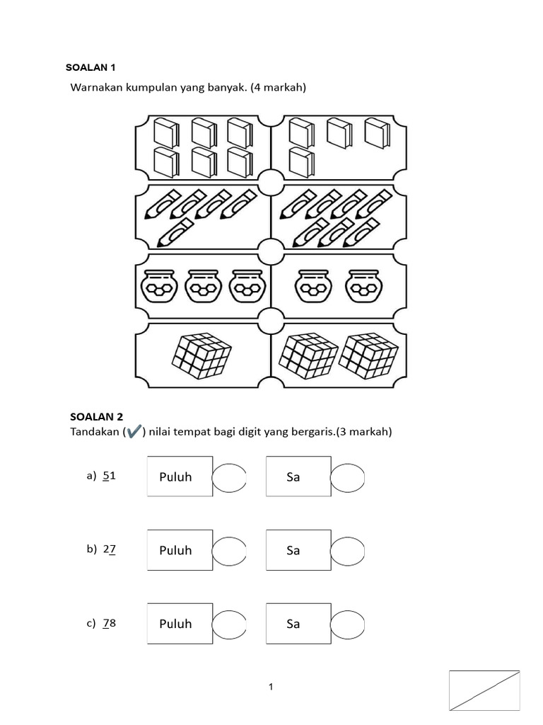 Math Tahun 1L | PDF