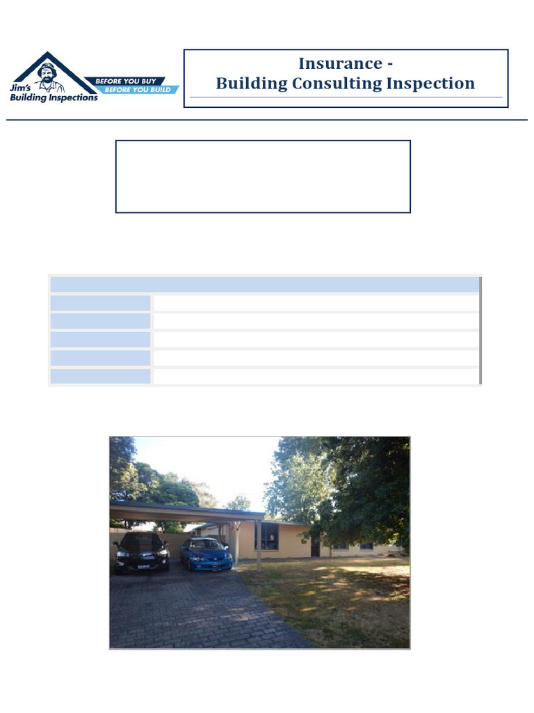 Sample Insurance Inspection Report | PDF | Building | Civil Engineering