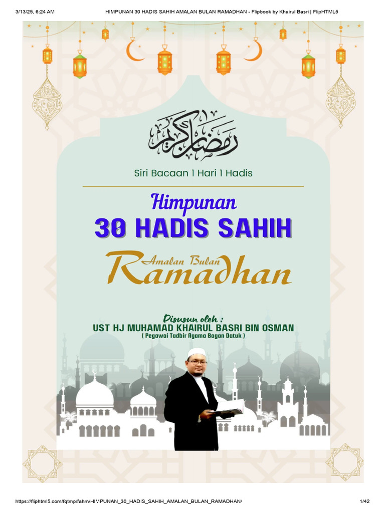 Himpunan 30 Hadis Sahih Amalan Bulan Ramadhan - Flipbook by Khairul ...