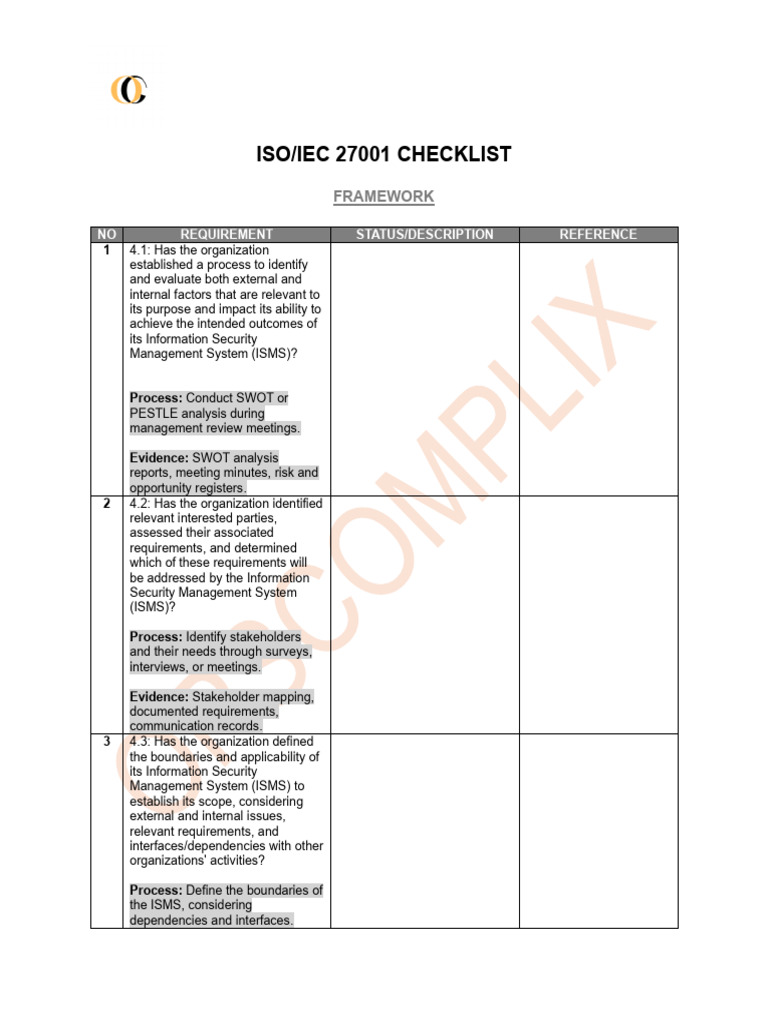 ISO 27001 Auditor Checklist | PDF | Physical Security | Access Control