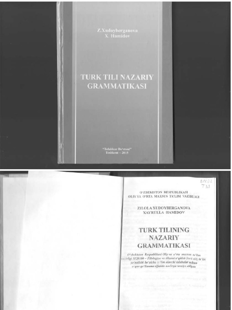 Turk Tili Nazariy Grammatikasi | PDF