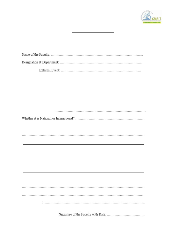 External Event Form | PDF