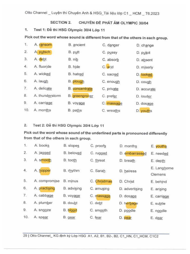 Exercise 1 - Phonetics (Key) | PDF