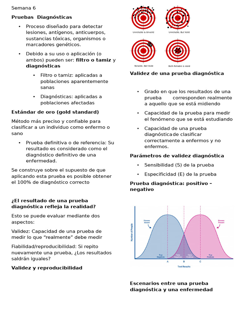 Semana 6 | PDF | Sensibilidad y especificidad | Diagnostico medico