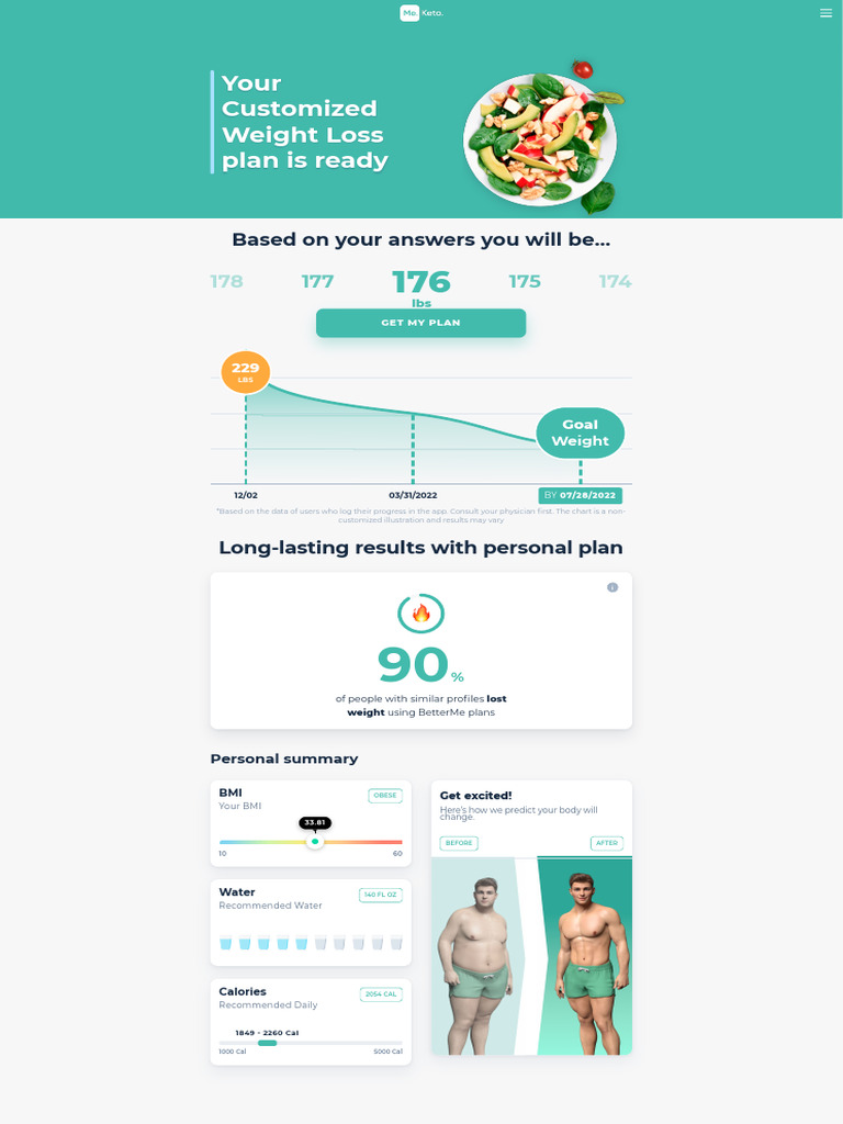 Customized Diet and Workout Plan - BetterMe | PDF
