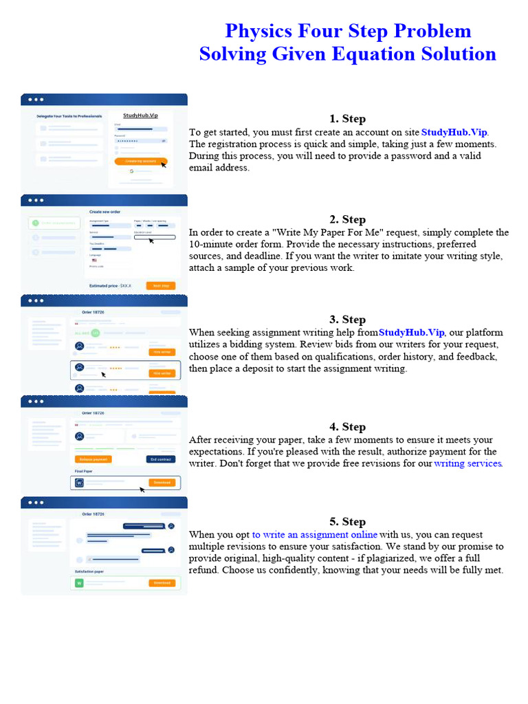 Physics Four Step Problem Solving Given Equation Solution | PDF | Frantz Fanon | Internet Of Things