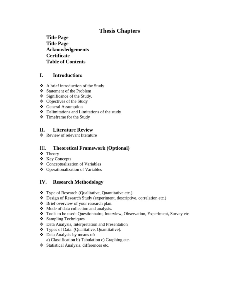 Thesis Structure and Components | PDF