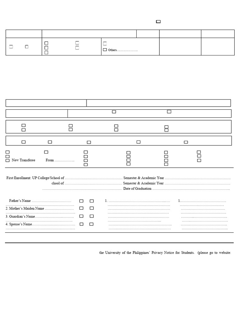 UPLB OUR Form No. 3 (STUDENT DIRECTORY) 2023 | PDF | Government And Personhood | Social Institutions