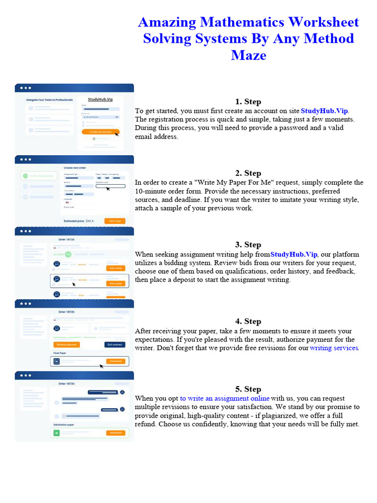 Amazing Mathematics Worksheet Solving Systems by Any Method Maze | PDF ...