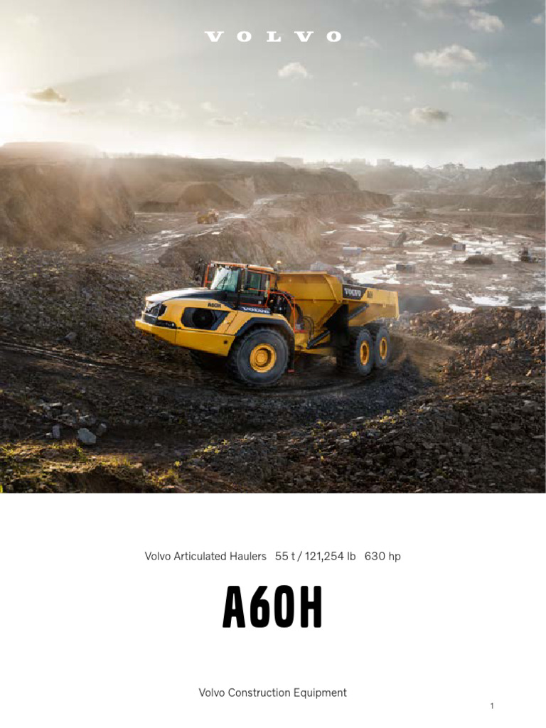 Volvo A60H Articulated Hauler Overview | PDF | Loader (Equipment) | Truck