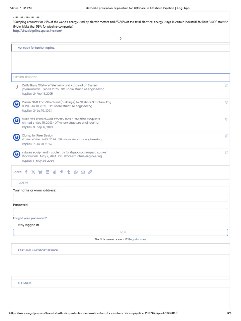 Cathodic Protection Separation For Offshore To Onshore Pipeline - Eng ...