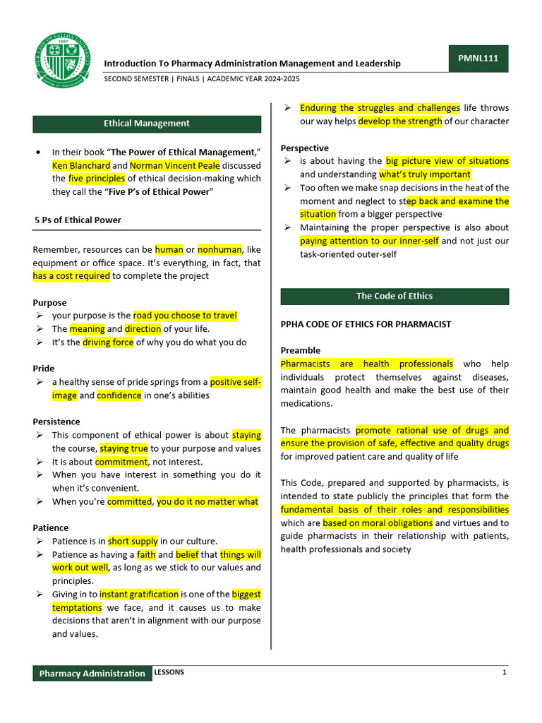 PMNL-Notes-Finals 1 OLFU | PDF | Medical Prescription | Pharmacy