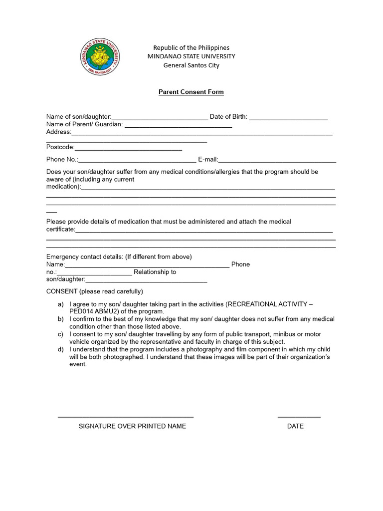 Parents Consent | PDF