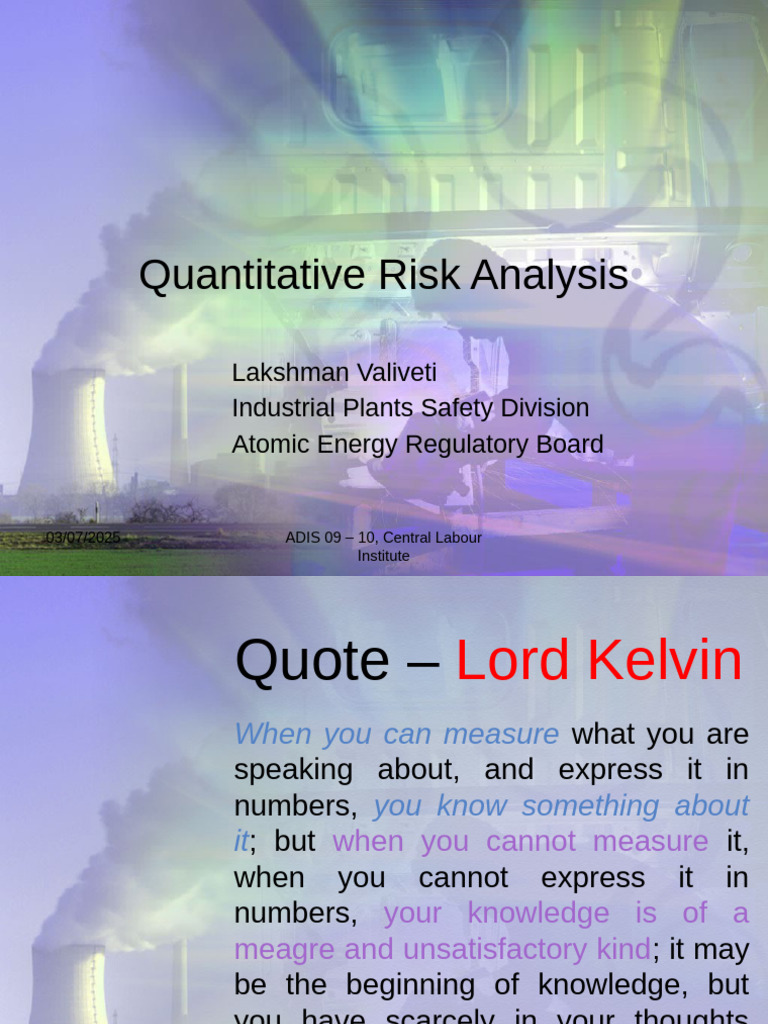Quantitative Risk Analysis in Industry | PDF | Risk