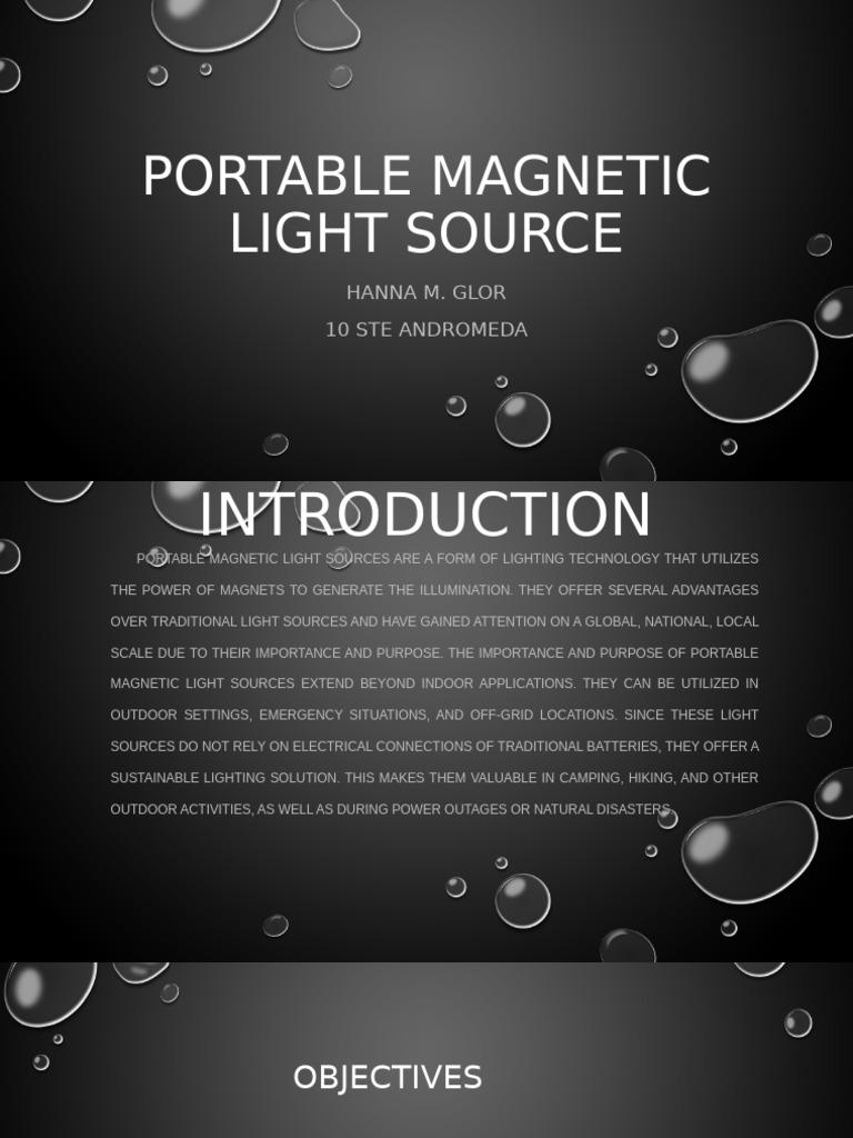 Portable Magnetic Light Source Study | PDF | Light