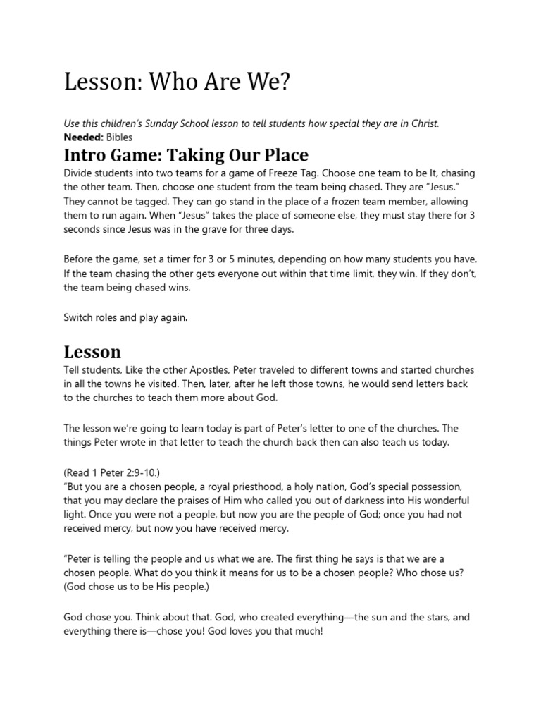 Understanding Our Identity in Christ | PDF | Saint Peter | Jesus