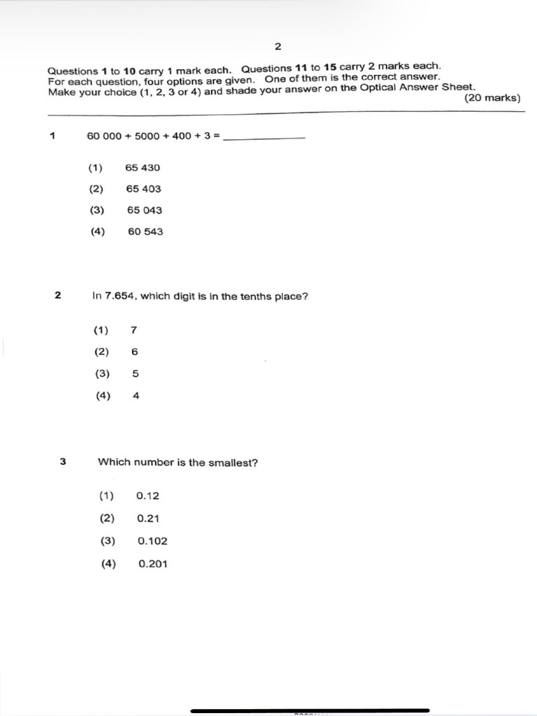 PSLE Math 2021 Paper 1&2 | PDF