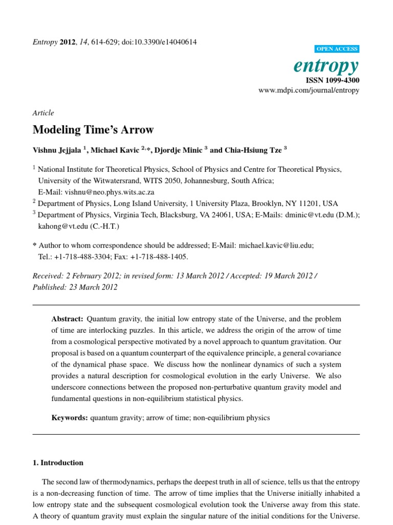 Entropy: Modeling Time's Arrow | PDF | General Relativity | Quantum Gravity