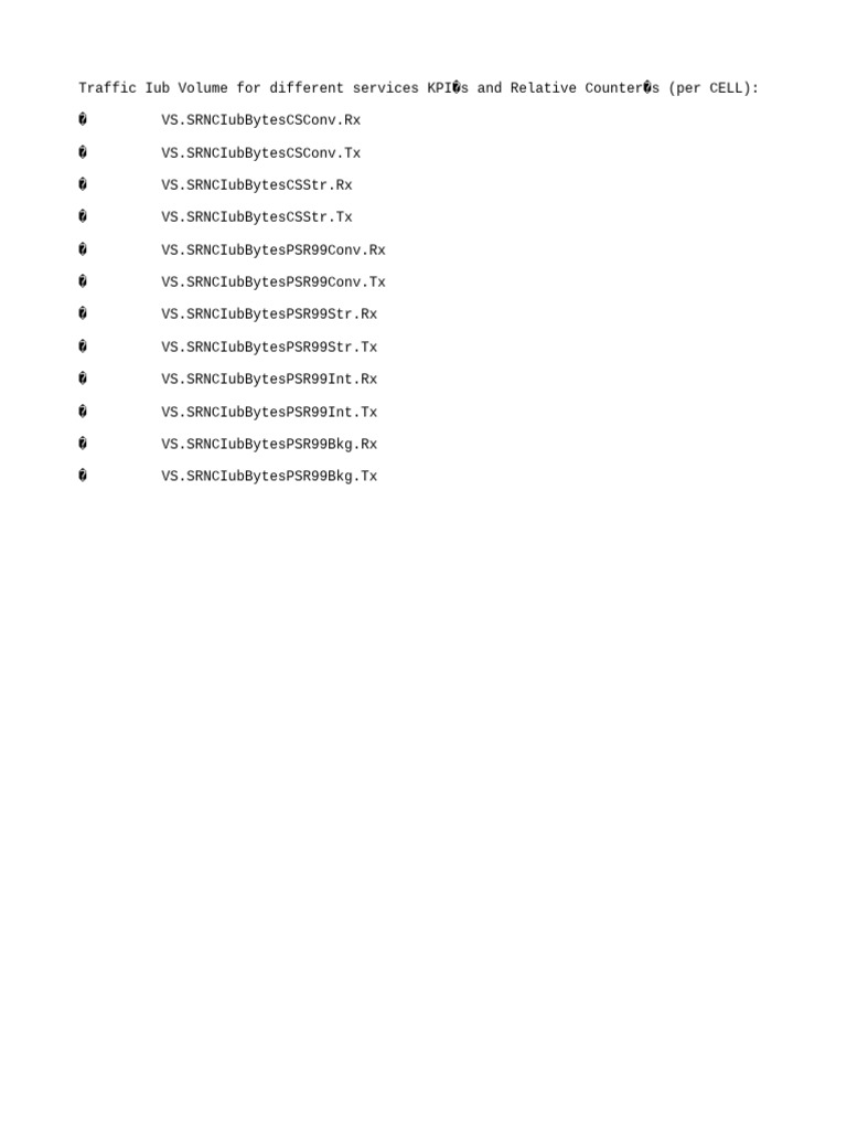 Traffic Iub Volume | PDF