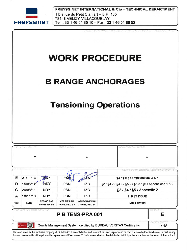 NEW BUILD - PT STRAND - B Range - Tensioning Operations - Procedure ...