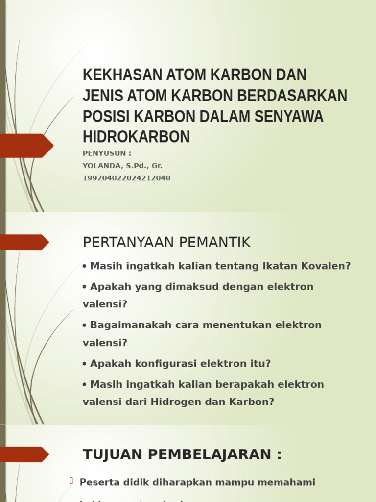 Kekhasan dan Jenis Atom Karbon | PDF