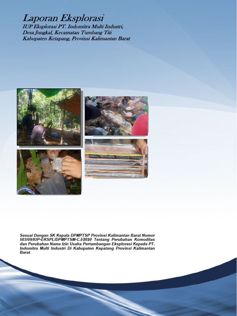 Laporan Eksplorasi PT Indomitra Multi Industri | PDF