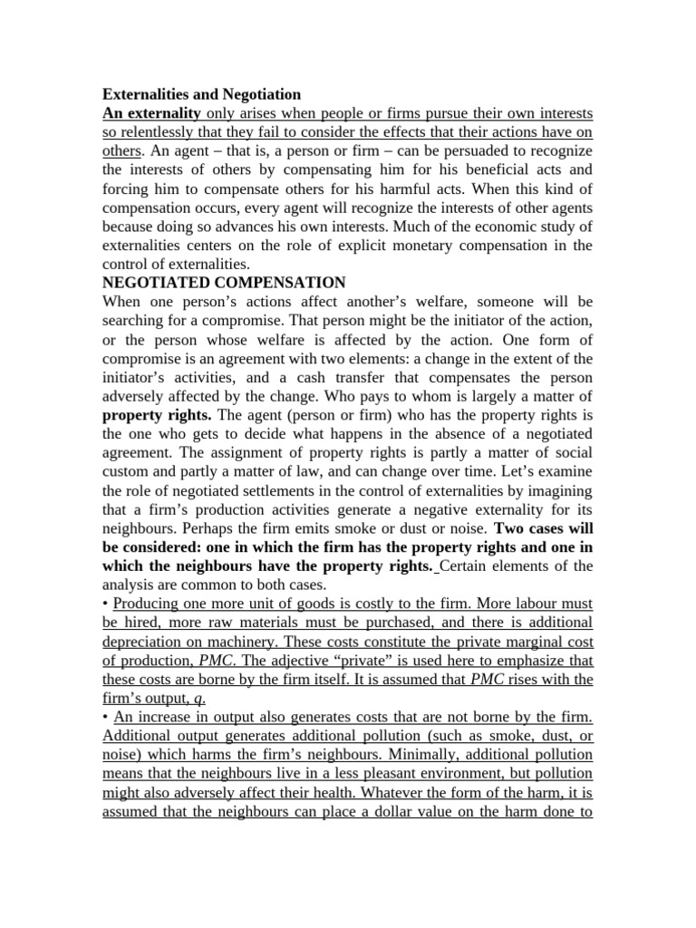 Externality and Negotiation - 014017 | PDF | Externality | Profit ...