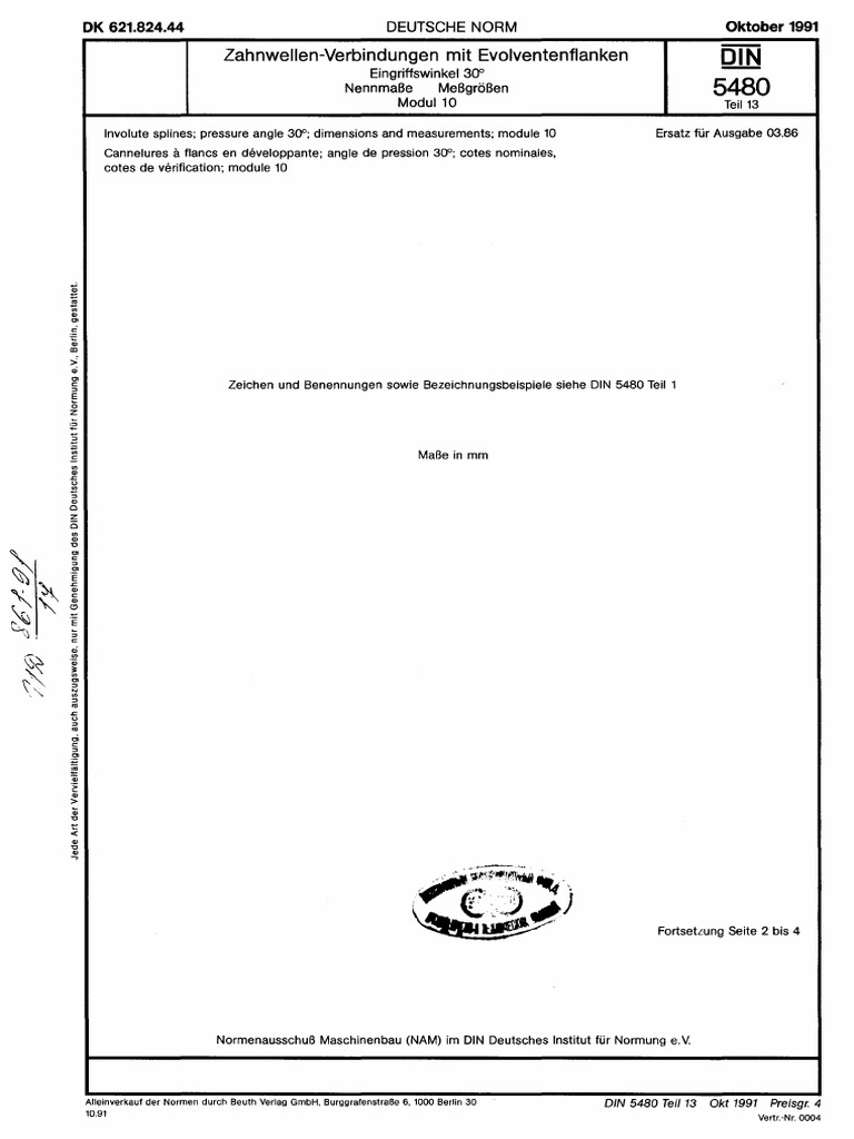 Din 5480-13 1991 | PDF