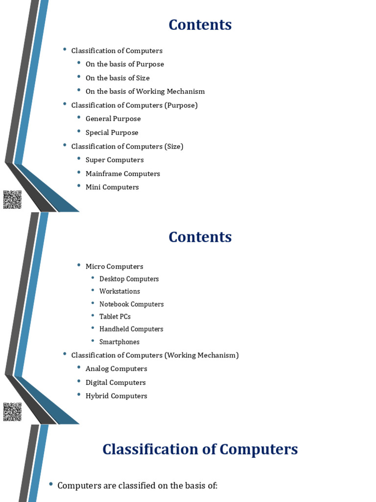 CF Lecture - 04 Classification of Computers | PDF | Mainframe Computer ...