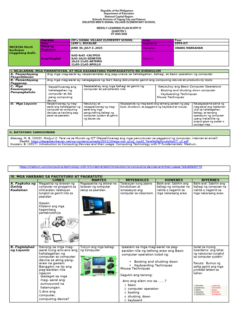 EPP-Q1-WEEK1-DLL-25-26 (1) | PDF