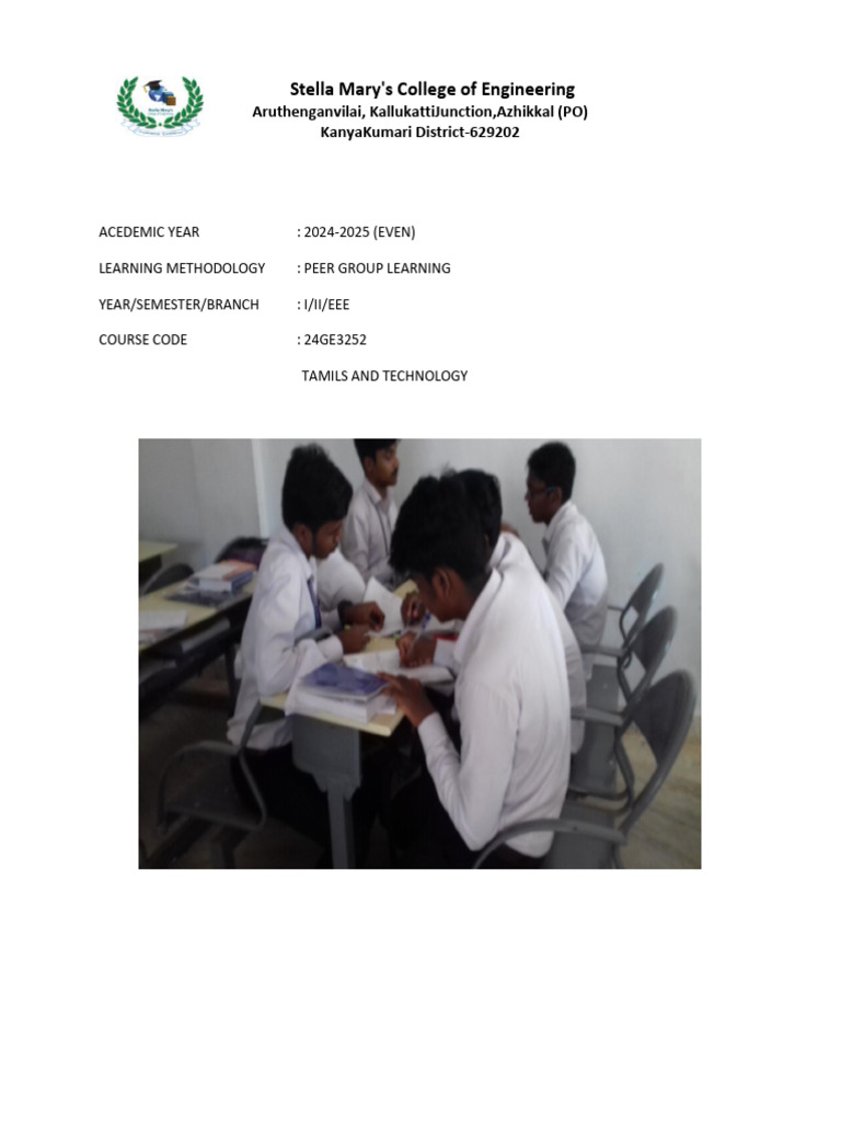 Peer Group Learning Eee | PDF