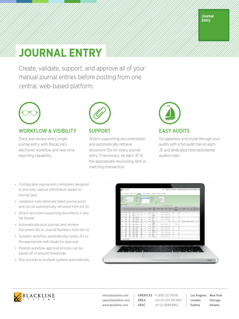 BlackLine Journal Entry Management System | PDF | Microsoft Excel ...