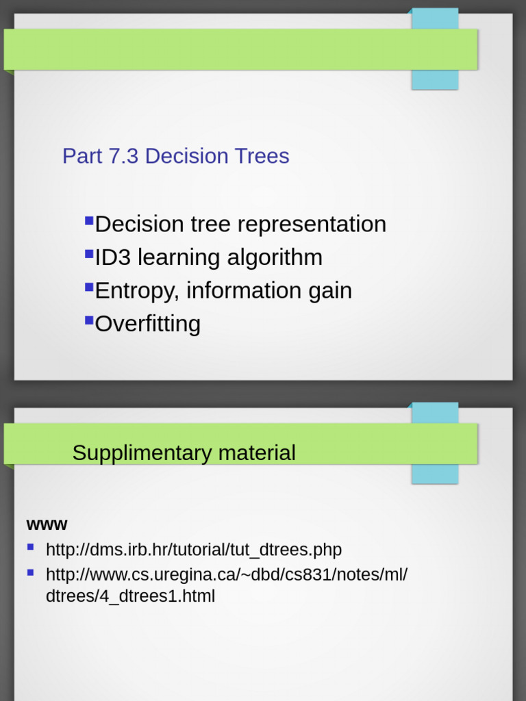 Decision Trees Lectures | PDF | Applied Mathematics | Algorithms