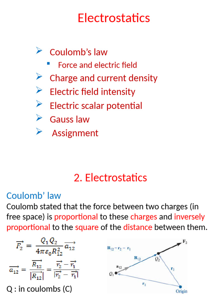 Understanding Electrostatics Concepts | PDF | Electric Field | Voltage
