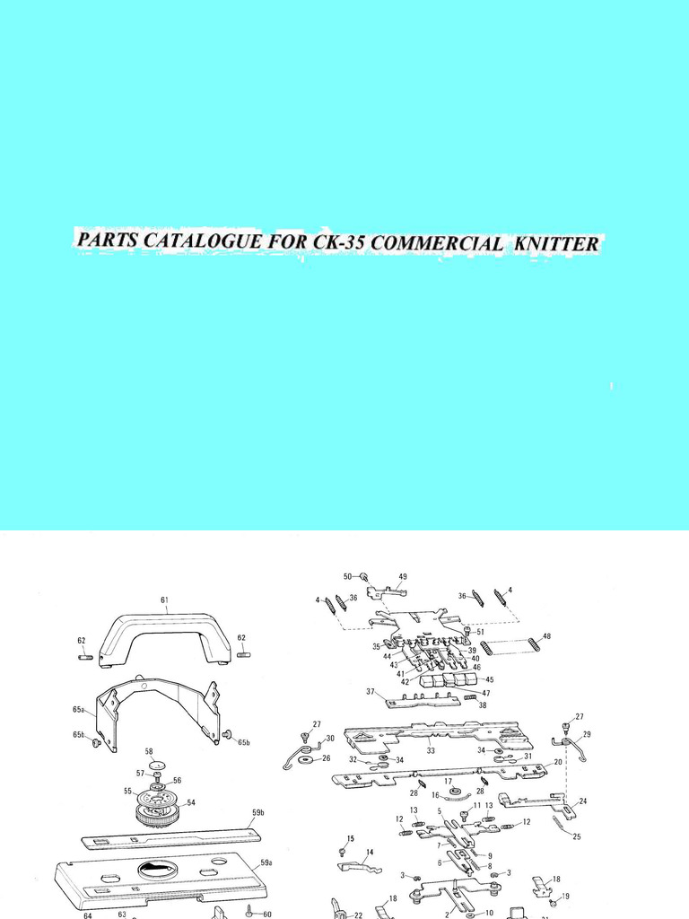 Brother CK-35 Parts Catalogue English | PDF