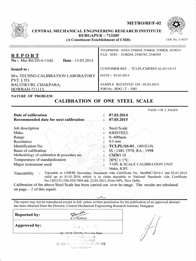 Steel Scale | PDF