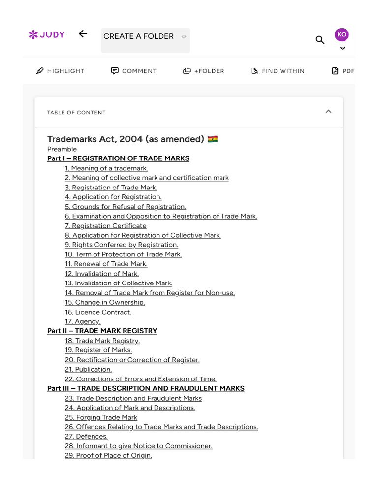 Trademarks Act, 2004 - Judy - Legal | PDF | Trademark | Common Law