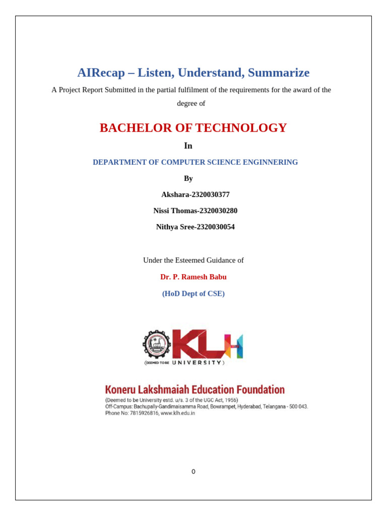 AIML Project Documentation | PDF | Speech Recognition | Graphics ...