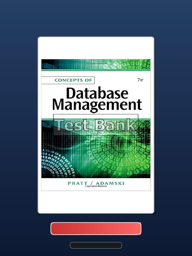 Complete Bundle Concepts of Database Management 7th Edition Pratt | PDF | Databases | Database ...