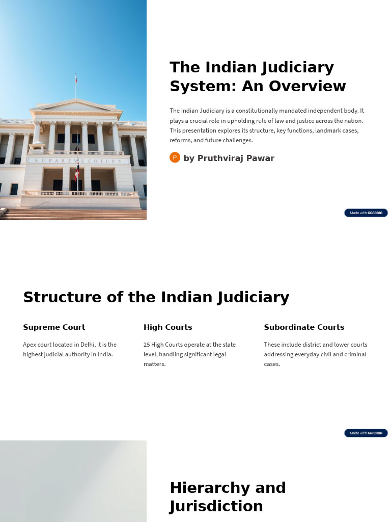 Overview of India's Judiciary System | PDF | Supreme Courts | Judiciaries