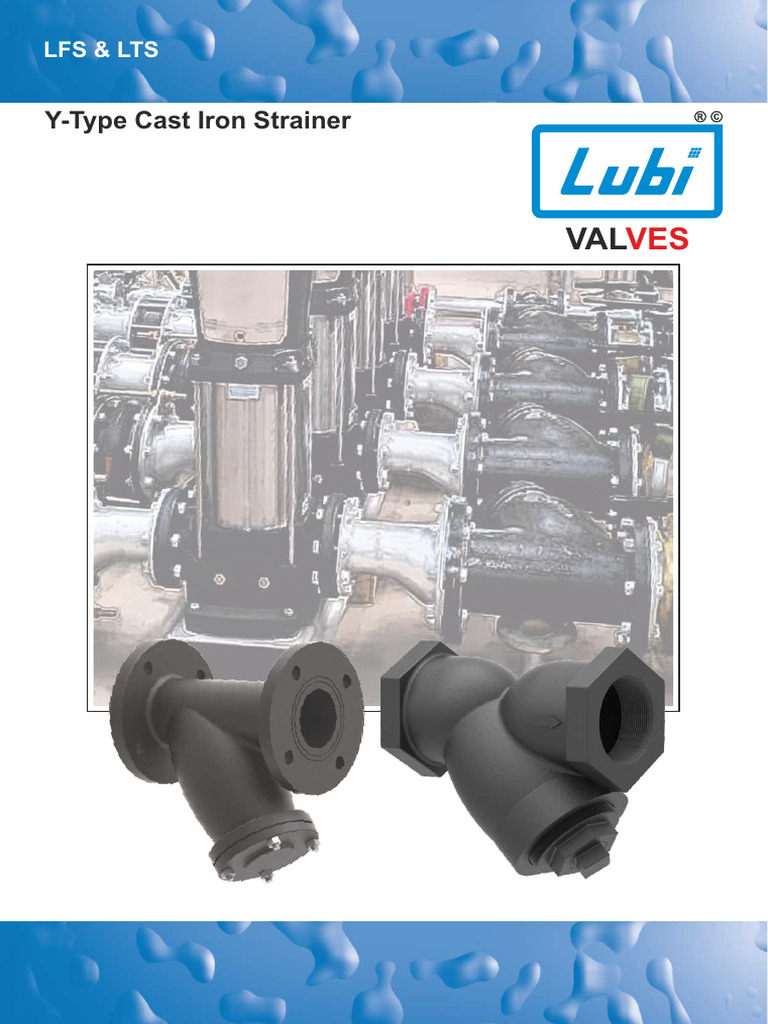 Y Type Strainer (Lfs & Lts Series) | PDF | Mechanical Engineering | Materials
