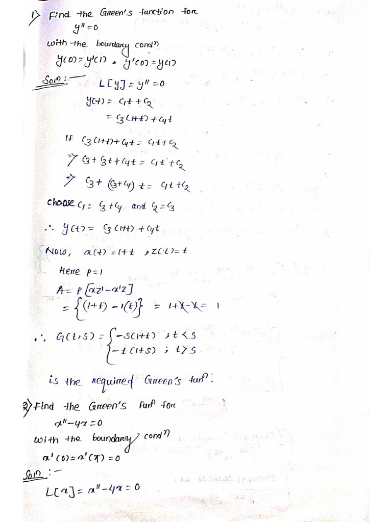 Construction of Green's Function | PDF