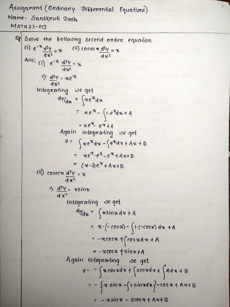 2nd Order Linear Differential Equation | PDF