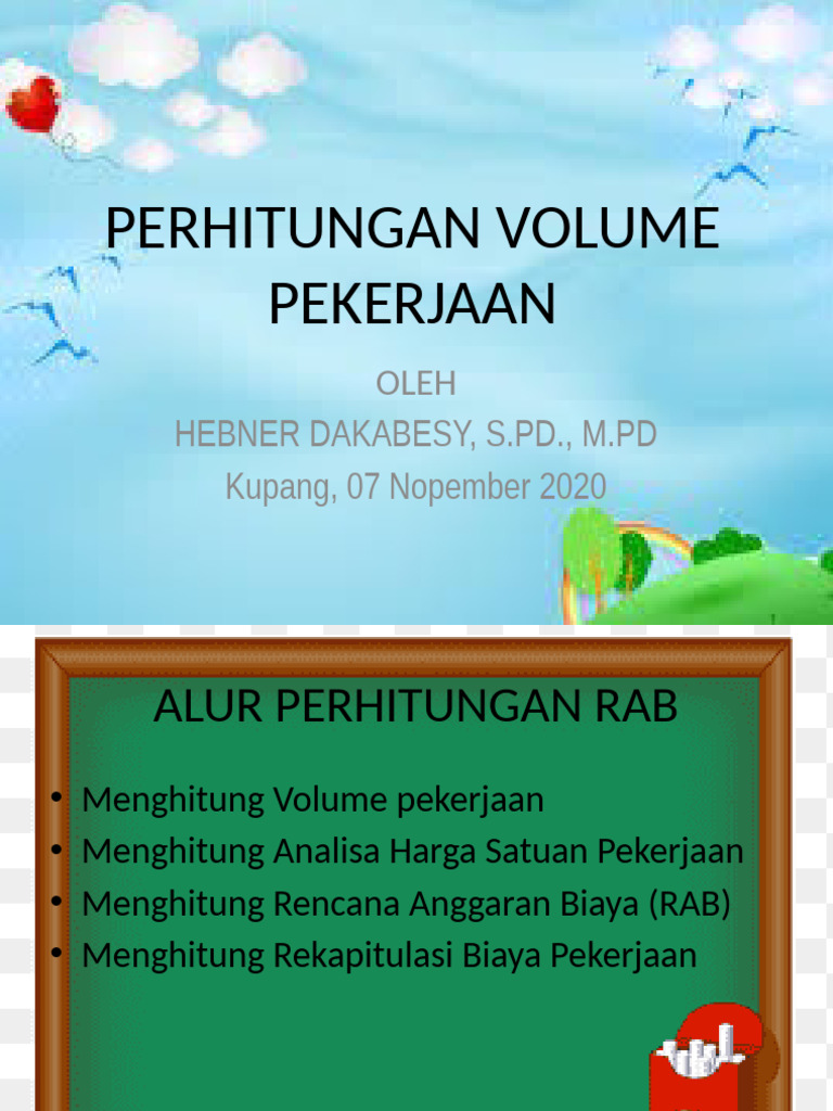 Perhitungan Volume Pekerjaan | PDF