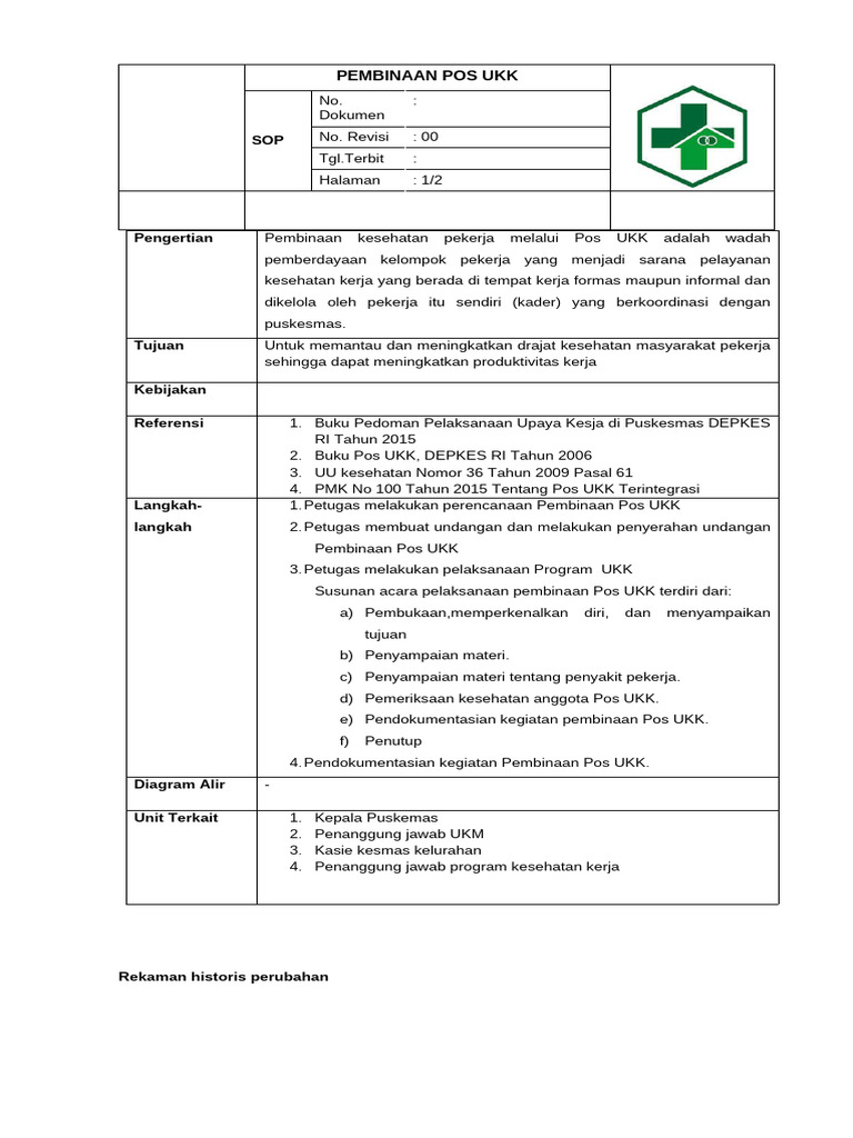 Sop Pembinaan Pos Ukk Upload SC 1 | PDF