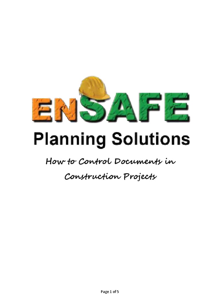 How To Control Documents In Construction Projects Pdf Construction